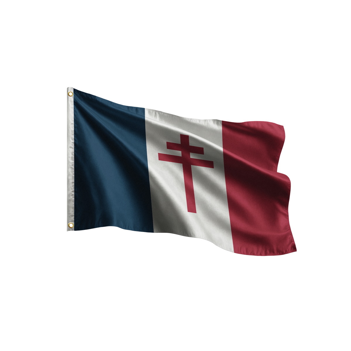 Drapeau Français - Croix de Lorraine – Cœur Tricolore