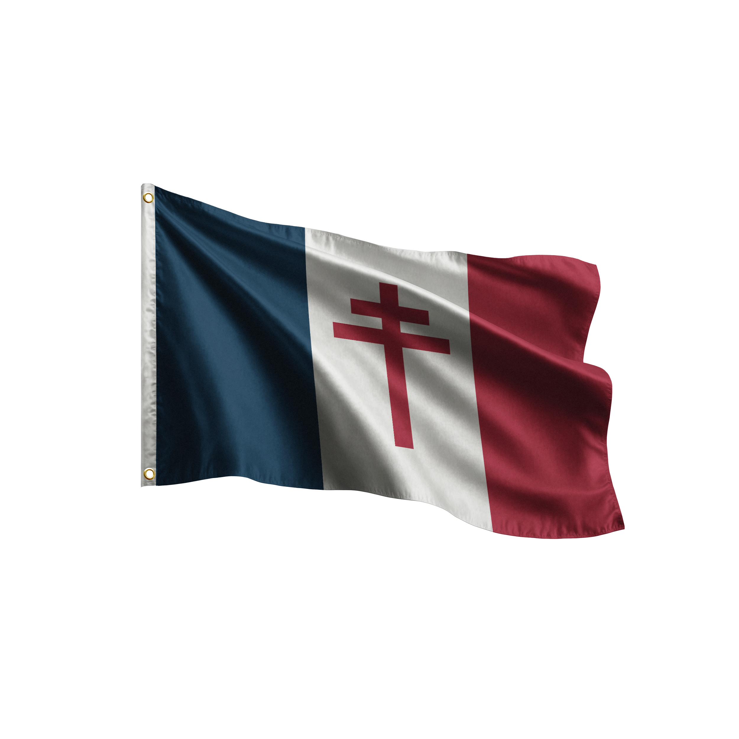 Drapeau Français - Croix de Lorraine – Cœur Tricolore