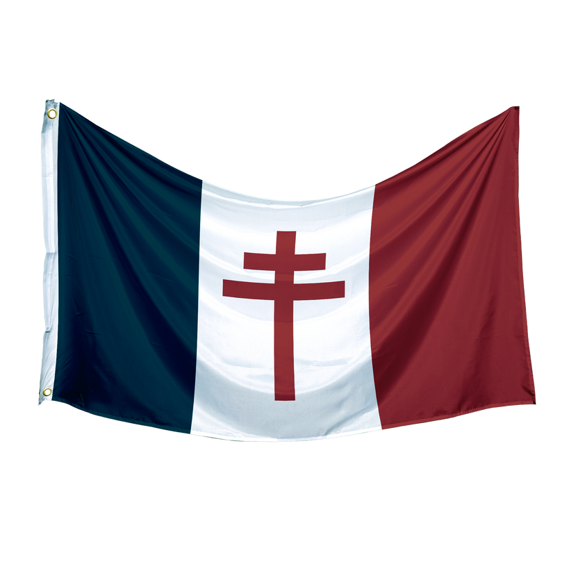 Drapeau Français - Croix de Lorraine – Cœur Tricolore